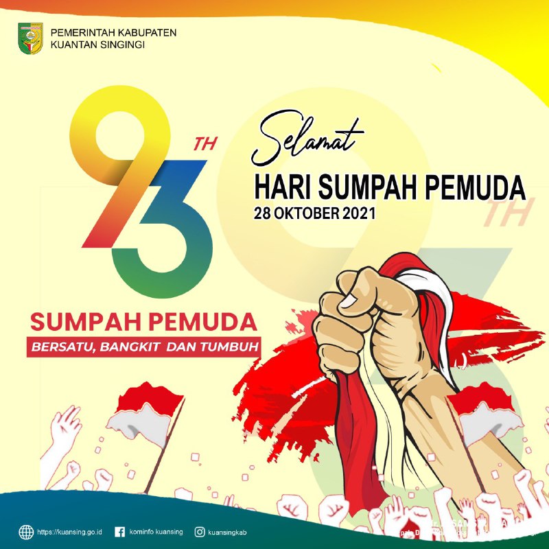 Pemerintah Kabupaten Kuantan Singingi Mengucapkan Selamat Hari Sumpah Pemuda 28 Oktober 2021 ...