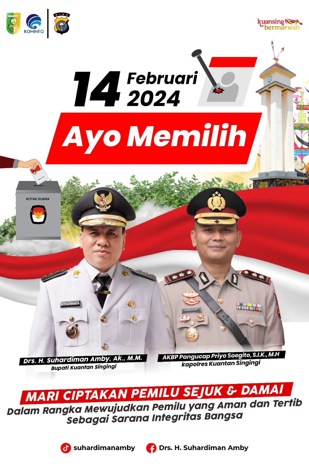 AYO MEMILIH 14 FEBRUARI 2024 | Pemerintah Kabupaten Kuantan Singingi